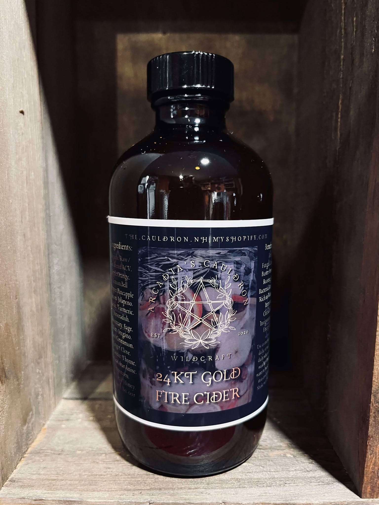 24kt Gold Fire Cider – Arcadia's Cauldron Wildcraft